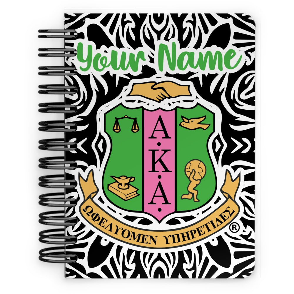 Personalized AKA Logo & Mandala Design Spiral Notebook - 5x7 – Joan's ...